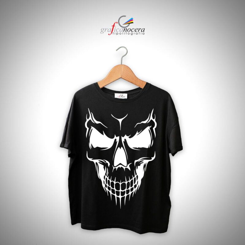 T-Shirt Scheletro Stilizzato ideale per Halloween – Grafica Nocera